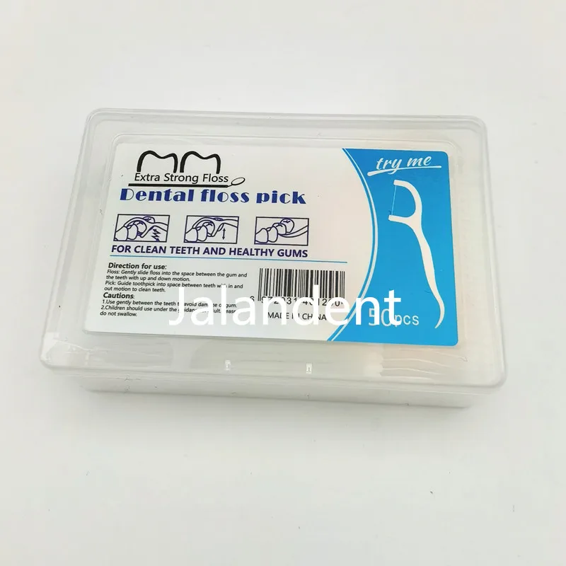 50 Pcs Of Box Packed Dental Floss Ultrafine Oral Floss Stick Disposable ...