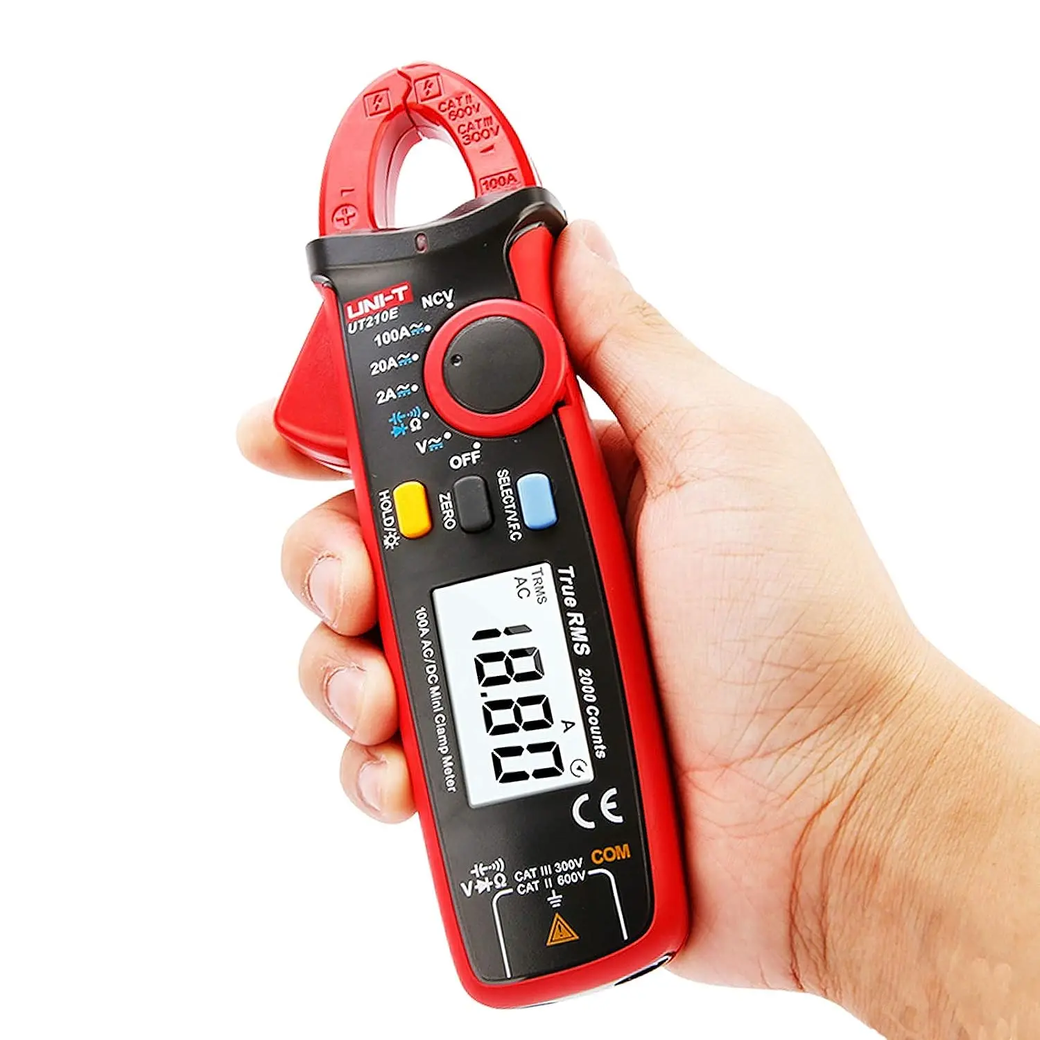 Uni-t Ut210e Digital Mini Clamp Meter Multimeter True Rms Ac Dc Current ...