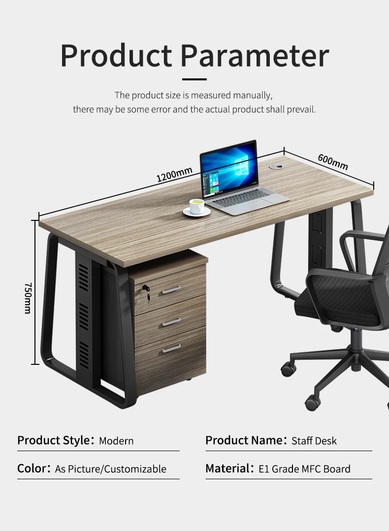Zitai Modern Office Stainless Steel Leg Wood 4 Person Computer Cubicle ...