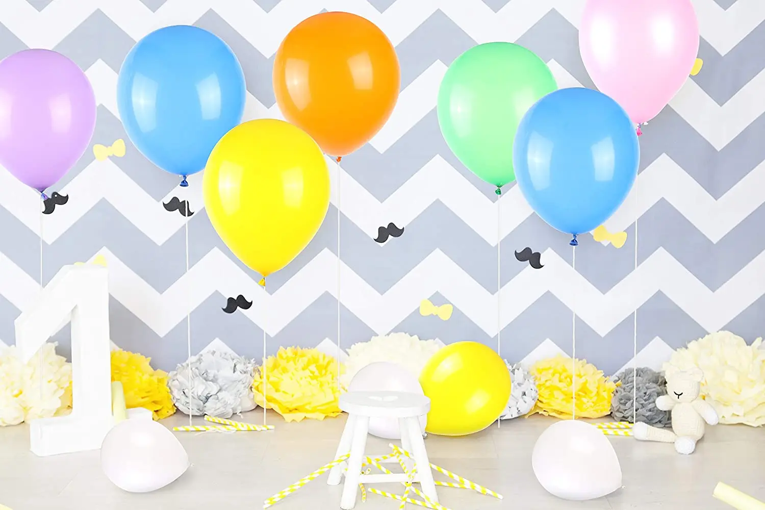 Rainbow Set of 100 Balloons - Perfect for Party Decorations