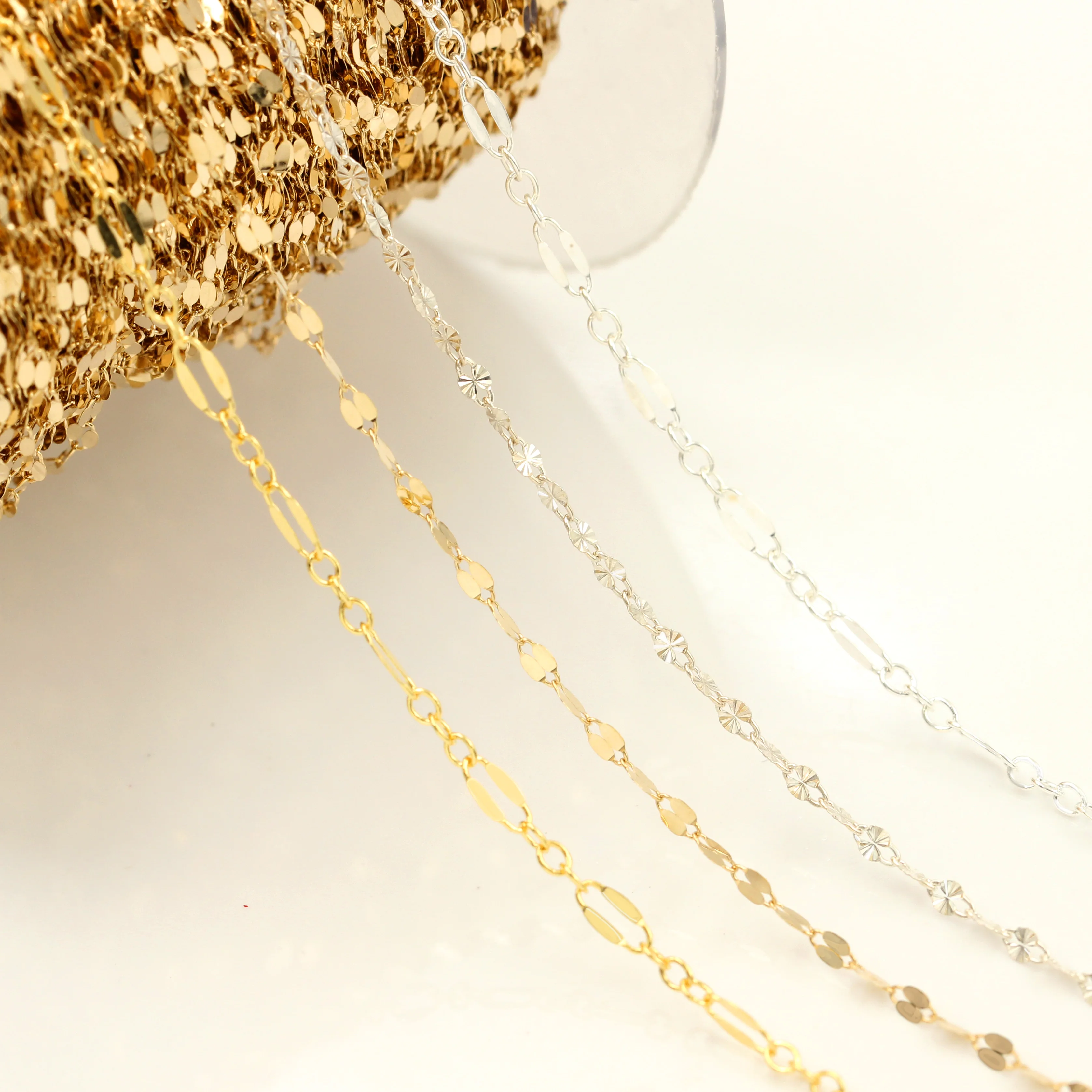 Hot Sale Premium America 14k Gold Filled 2.5mm Lip Bracelet Chain Necklace Bulk For Jewelry ...