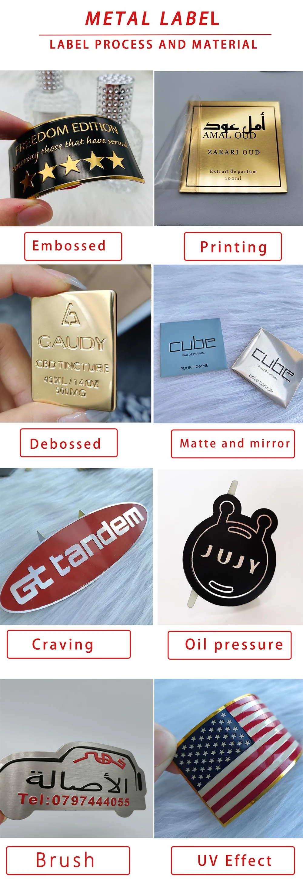 Custom Labels For Packaging Luxury Candles Private Label Metal Label ...