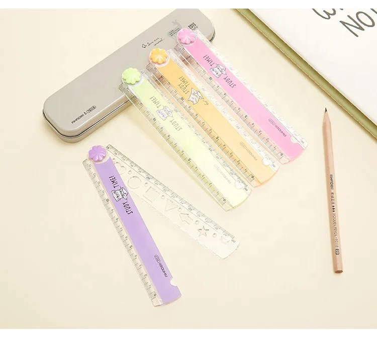 30cm Cute Math Funny Tool Kawaii Study Plastic Folding Measuring Ruler ...