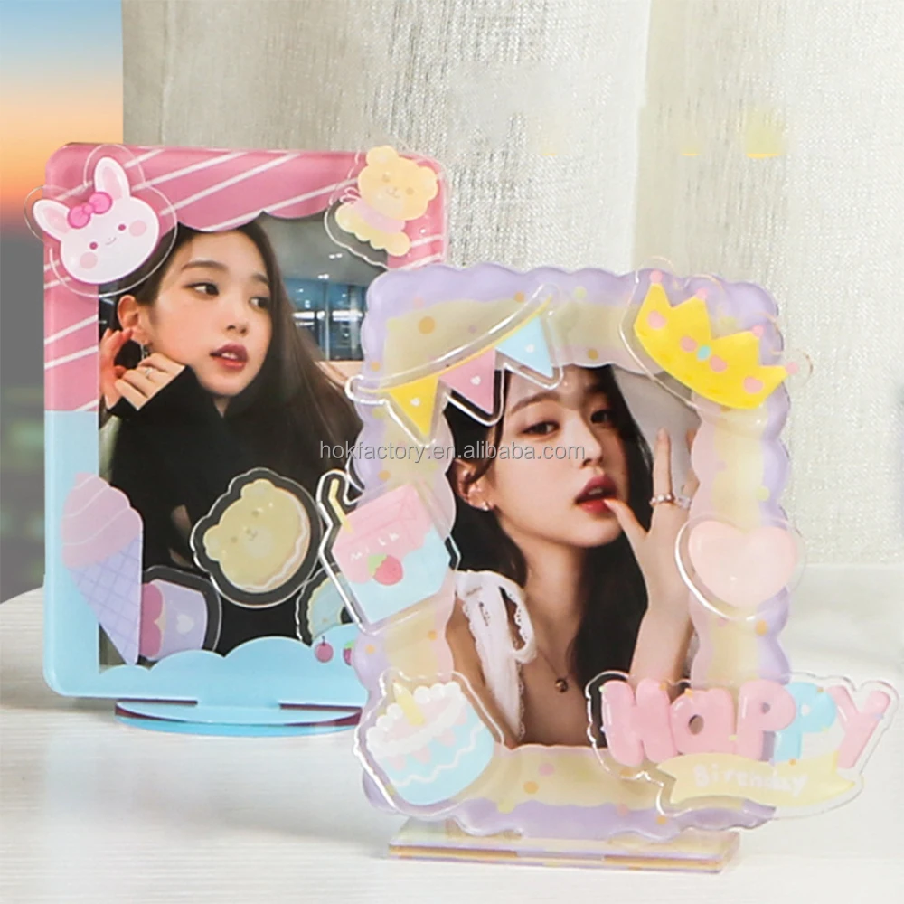 Hot Kpop Product Acrylic K-pop Mini Photo Frame Card Holder Stand Kpop ...