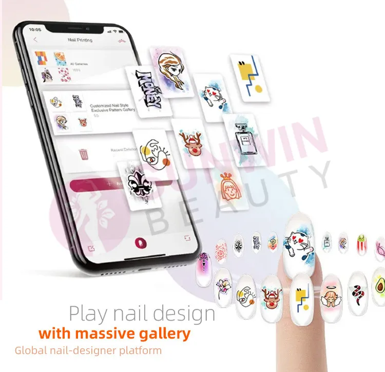 Sales Automatic Nail Art Equipment Diy Mobile Nails Printer Nails ...