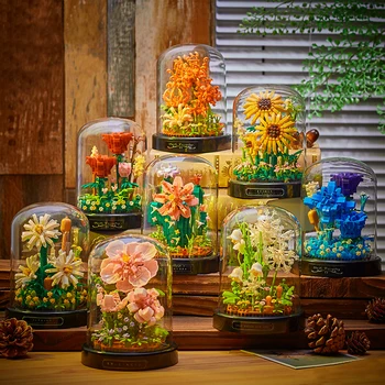 Balody 18497 Model Flower Mini Bricks Hibiscus Daisy Sunflower Rose Diy ...