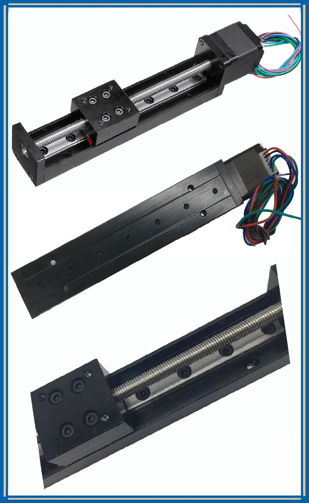 T-type Sliding Table Rail Linear Stage with Stepper Motor
