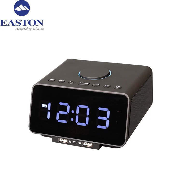 EASTON multifunction Double alarm clocks clock LCD wireless charging ...