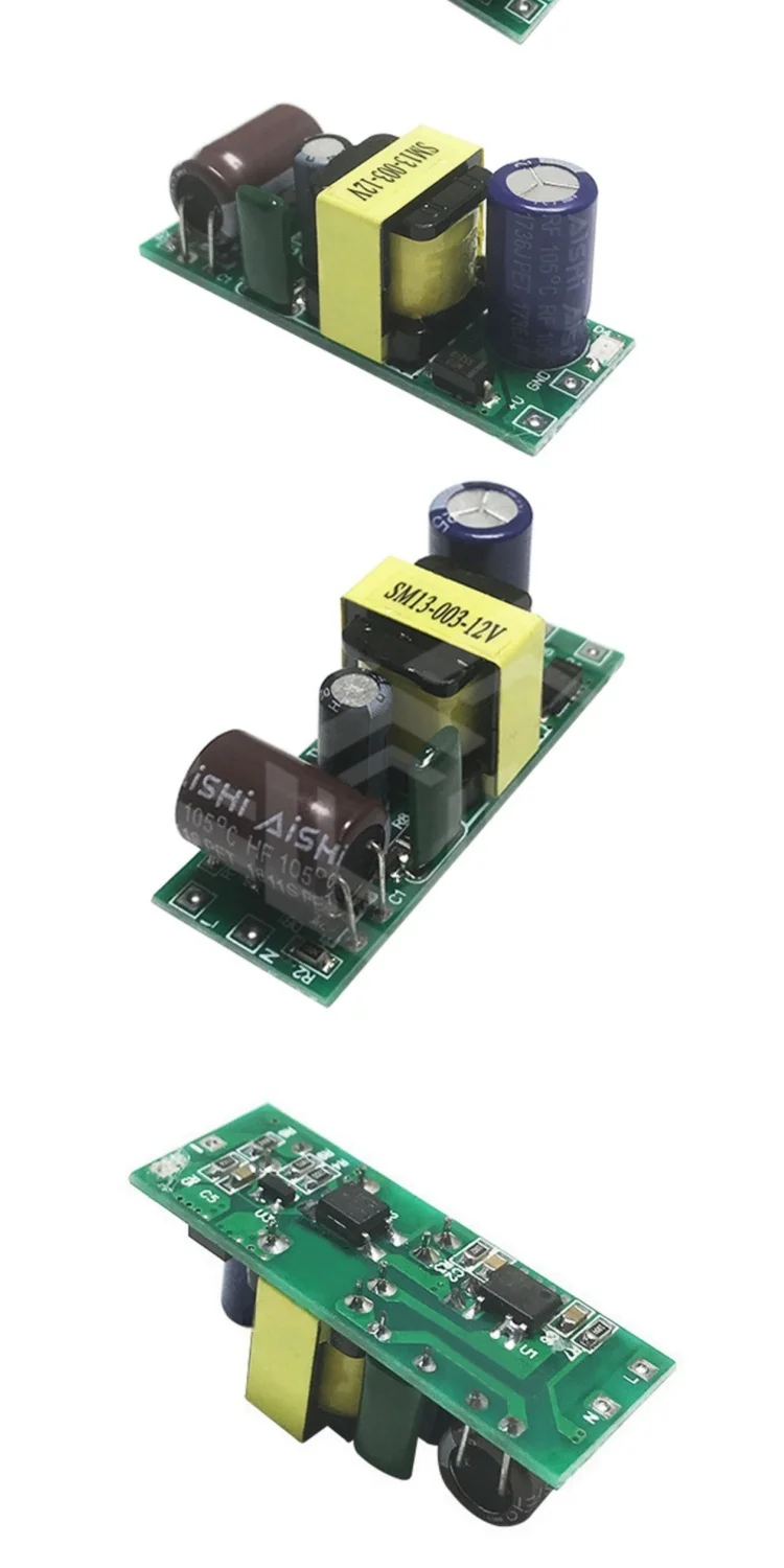 3W 12V 300mA Isolated Power Supply Module, AC 220V Input, DC 12V Output ...