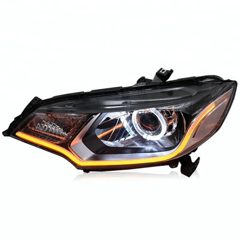 Totally DIY manual made retrofit Headlight Assembly for Honda Fit Jazz 2014 2018 with HD Hella 5 lens LED Angel Eye DRL