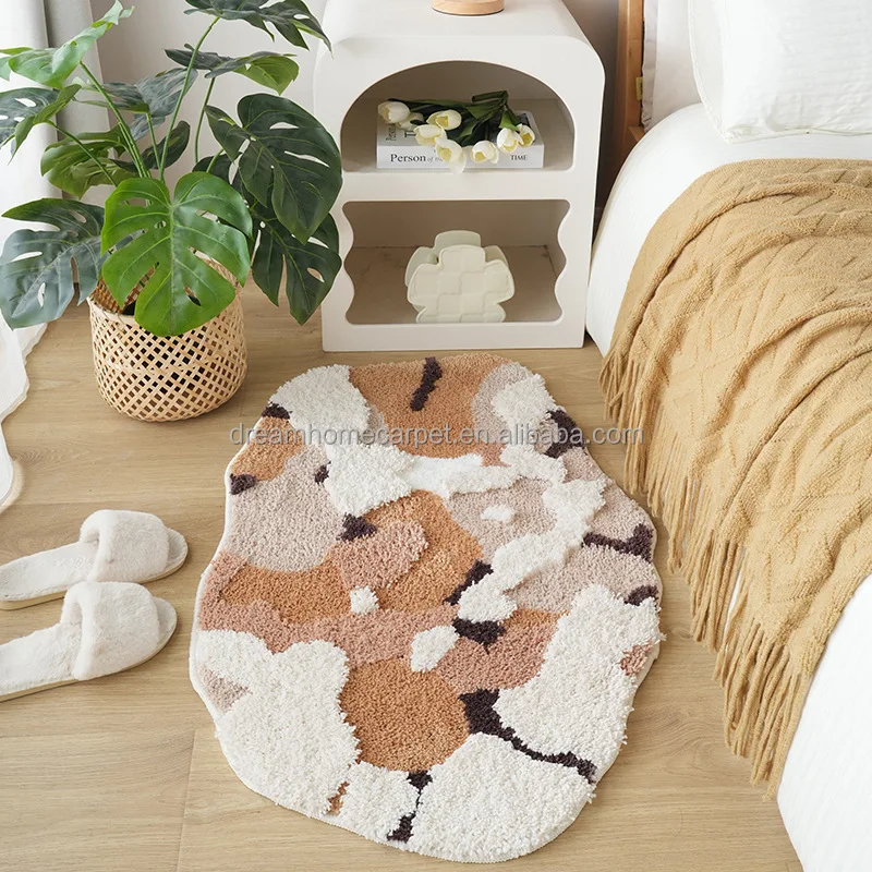 Ins Tufting Plush Moss Forest Children's Rug Bedside Carpet Living Room ...
