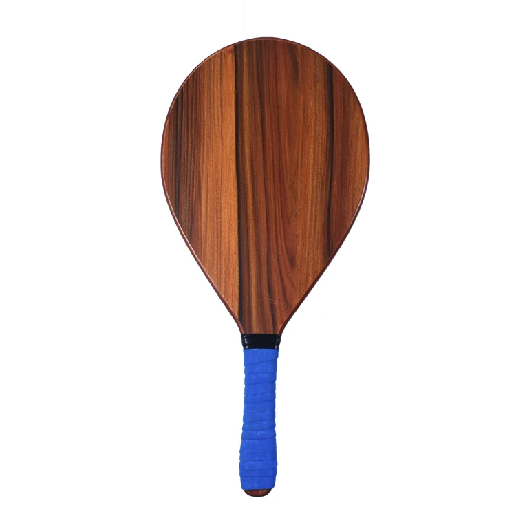 Pine Wood Frescobol Racket - Fun Beach Paddle Set