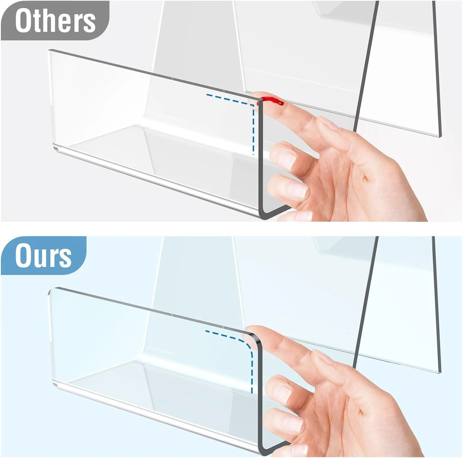 Acrylic Book Stand & Display Rack Transparent Bookshelf for Shopping ...