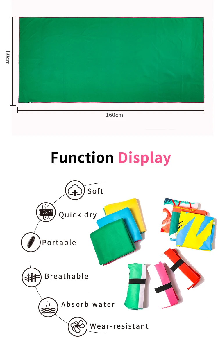 Custom Print Your Own Reactive Printed Quick Drying Microfiber Beach ...