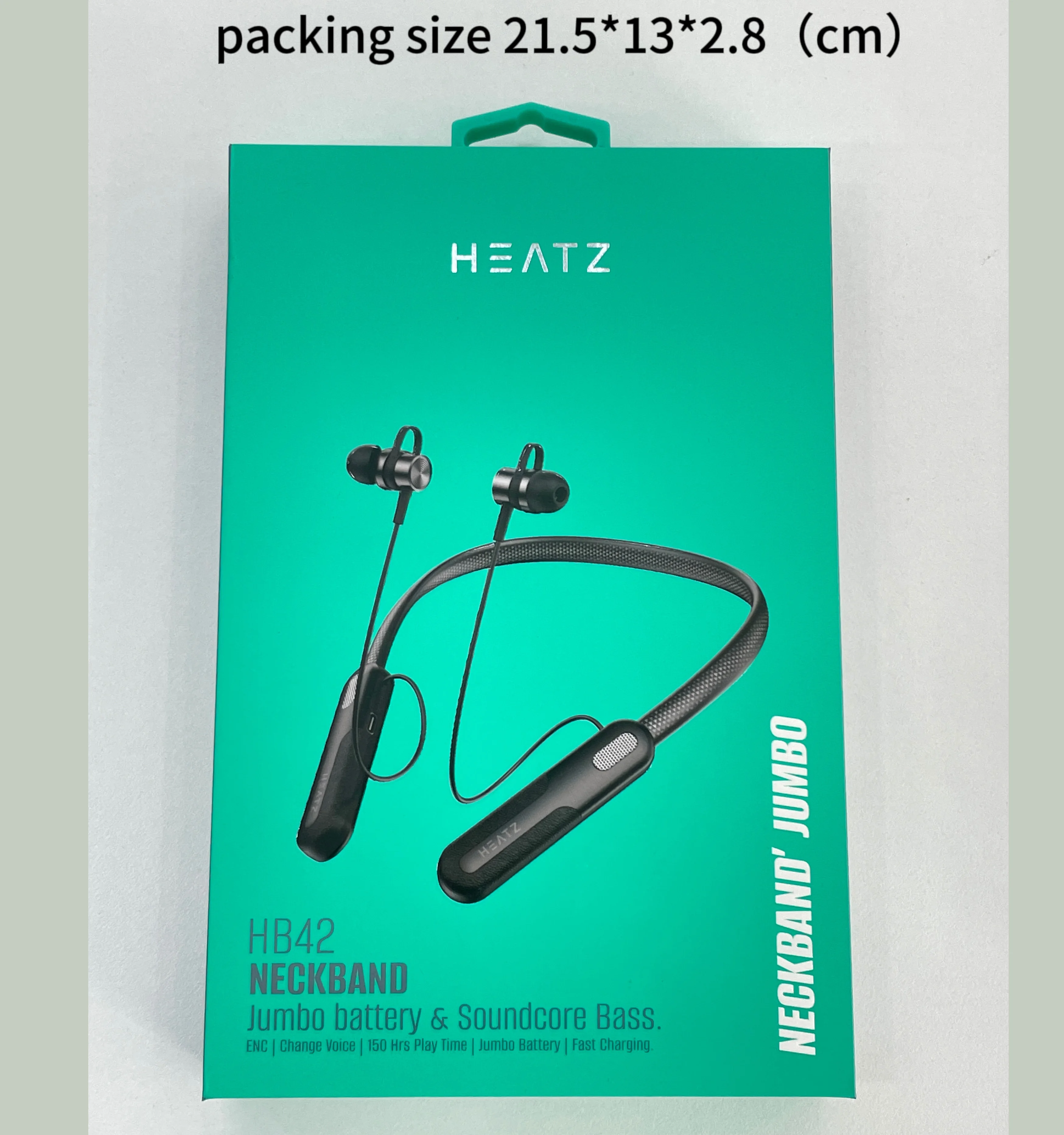 HEATZ NECKBAND'JUMBO HB41-TWS Earphones - 150 Hours Playtime