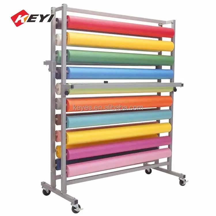 Retail Store Wooden Wallpaper Stand Floor Wallpaper Roll Display Rack ...