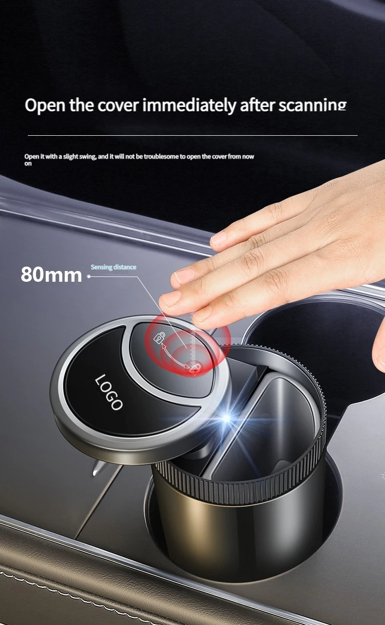Smart Smokeless Ashtray - Customizable for Cars & Outdoors