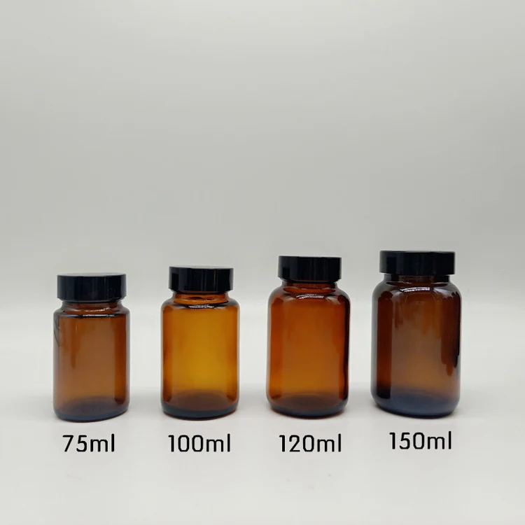 Pharmaceutical Packaging - 75ml to 250ml Amber Glass B Bottles
