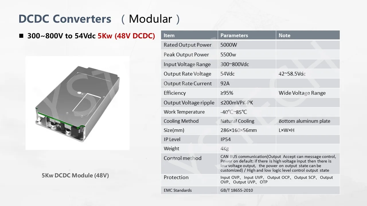 200~850vdc to 12V 24V EV DC-DC Converter Module 1.5kw 3kw 6kw
