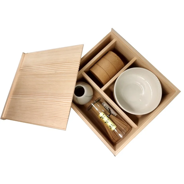 Eco-friendly Matcha Kit - Sustainable Wood Box Engraving