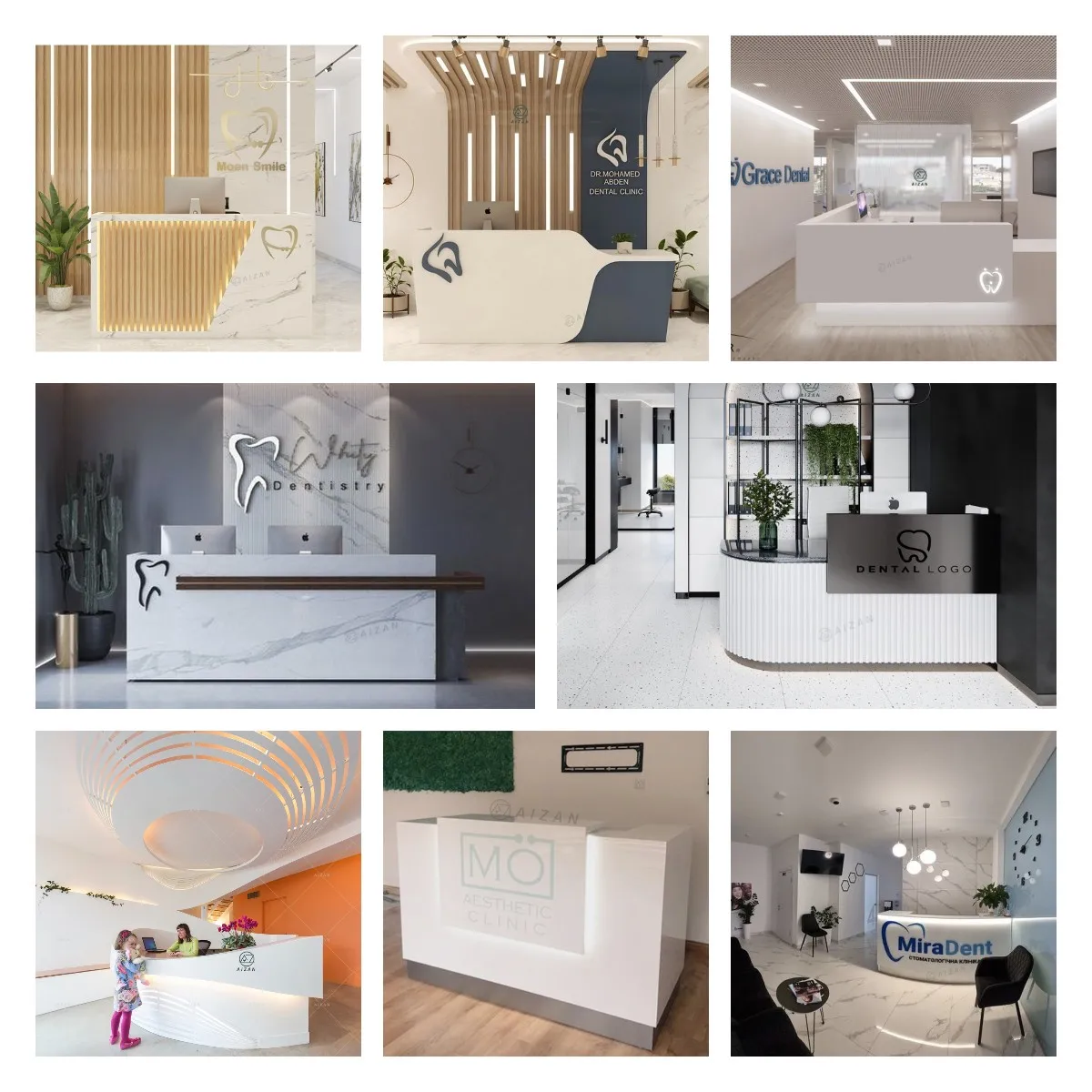 Modern Reception Desk Counter for Dental Clinics & Hospitals - Eco ...