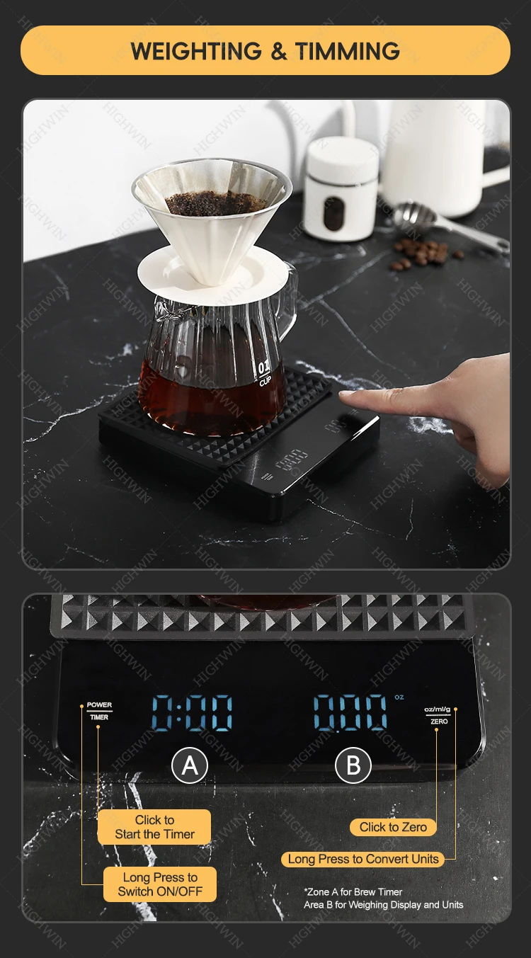 Highwin Portable Pour Over Coffee Maker Set 12pcs Coffee Maker Set ...