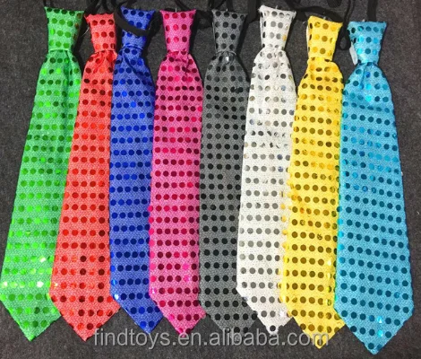 New Led Colorful Glitter Sequin Tie Unisex Luminous Bow Tie For Bar ...