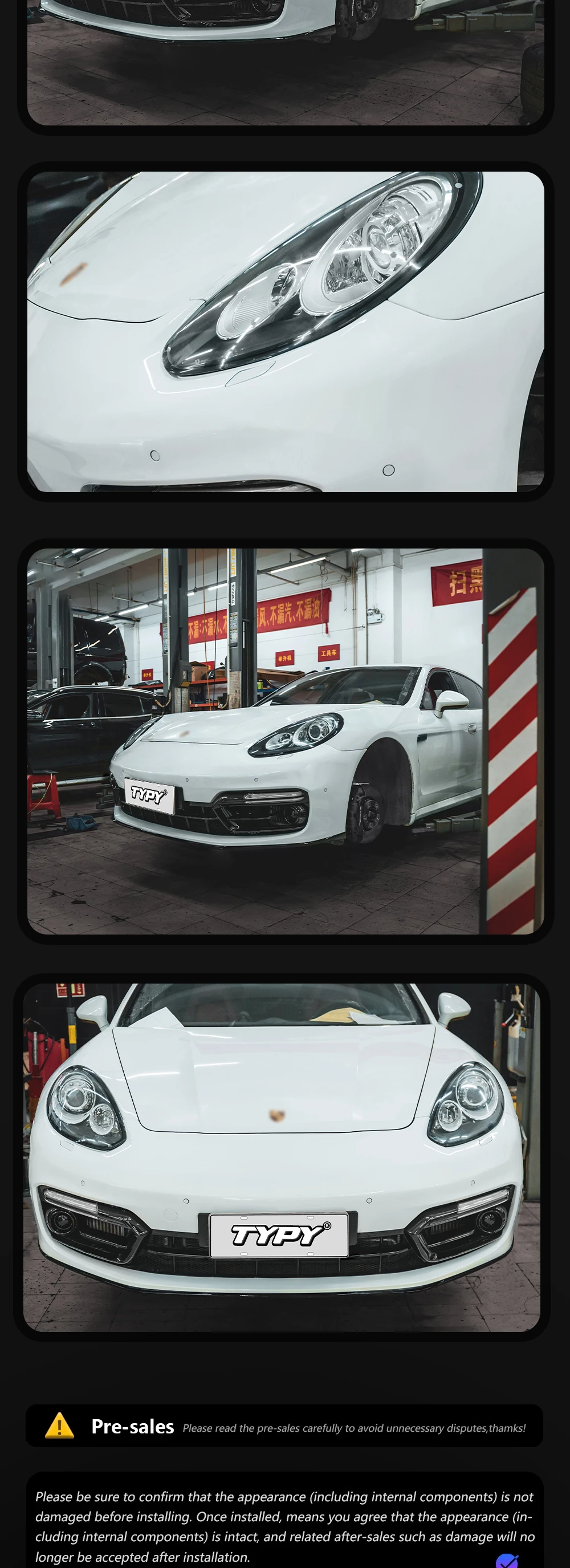Typy Auto Bodykit For 2010-2016 Panamera 971.1 Upgrade To 2017-up 971.2 ...