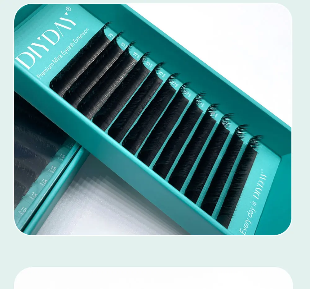 DIYDAY Individual Classic Flat Lash Extensions 0.15 0.20 8-15MIX Mink ...