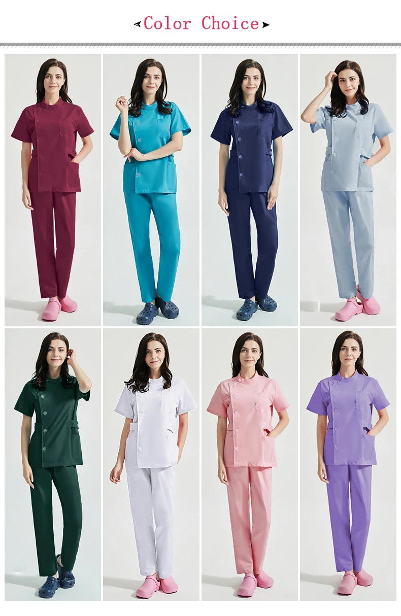 Hospital Operating Room Nurse Uniform For Breathable Fabric Scrub Mass ...