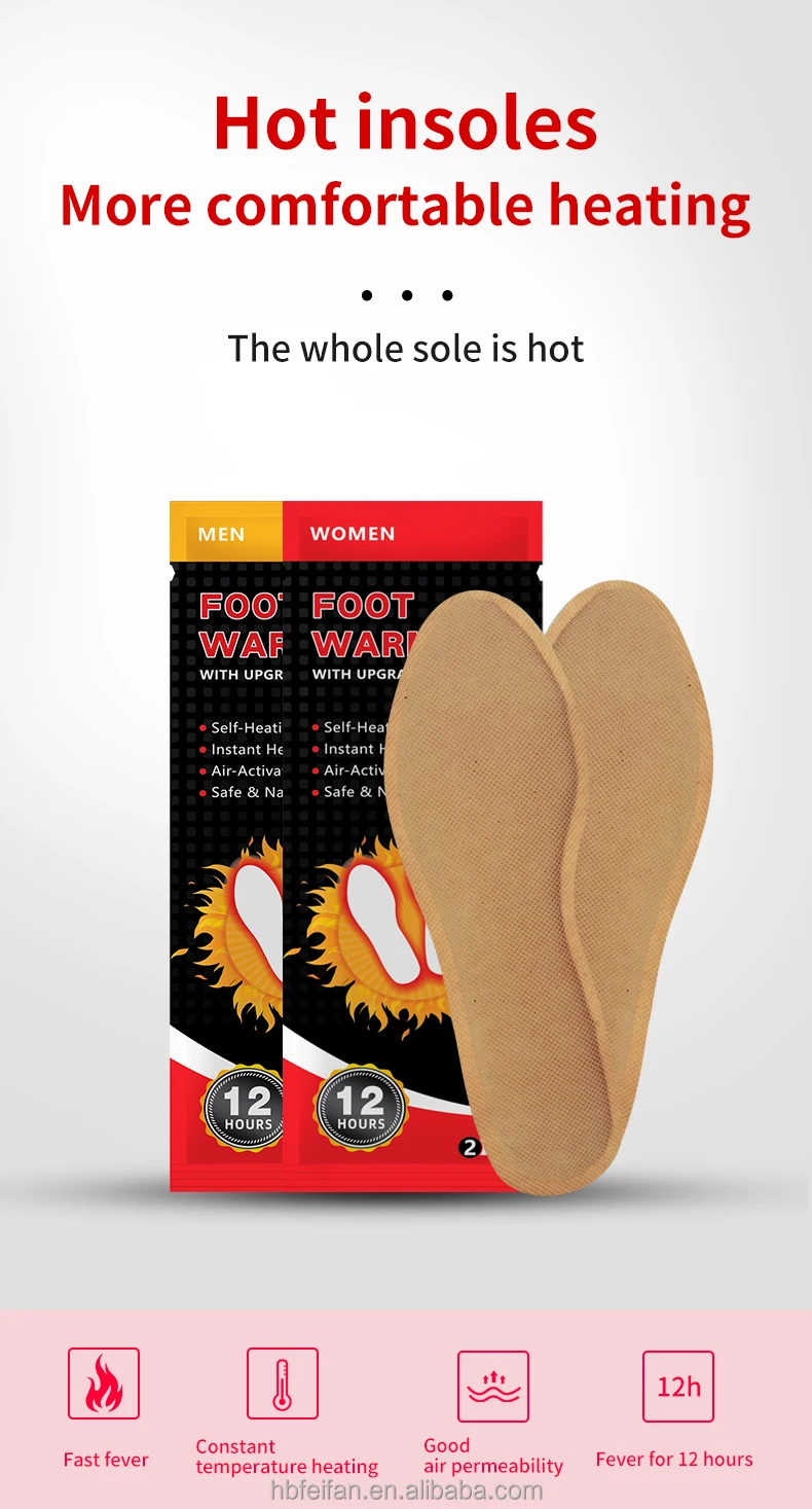 Foot Warmer Disposable Toe Warmer Patch - Self Heating Insoles for ...
