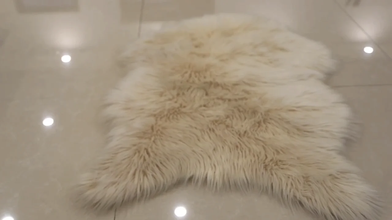 Long Hair Faux Sheepskin Fur Suede Rug Living Room Sofa Kids Room ...
