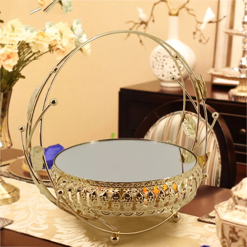 Round Iron Gold Metal Rack Wedding Centerpieces Decoration Flower Stand ...