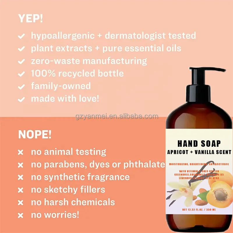 Oem Organic Botanical Liquid Hand Wash Soap Soothing Moisturizing ...