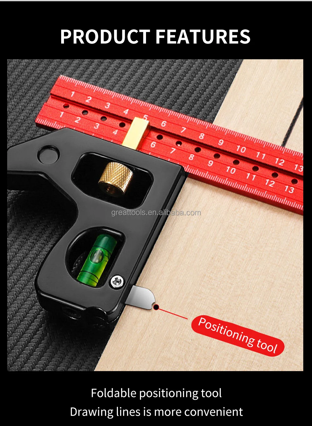 Heavy Duty Woodworking Professional Precision Metal Slide Ruler T Track ...