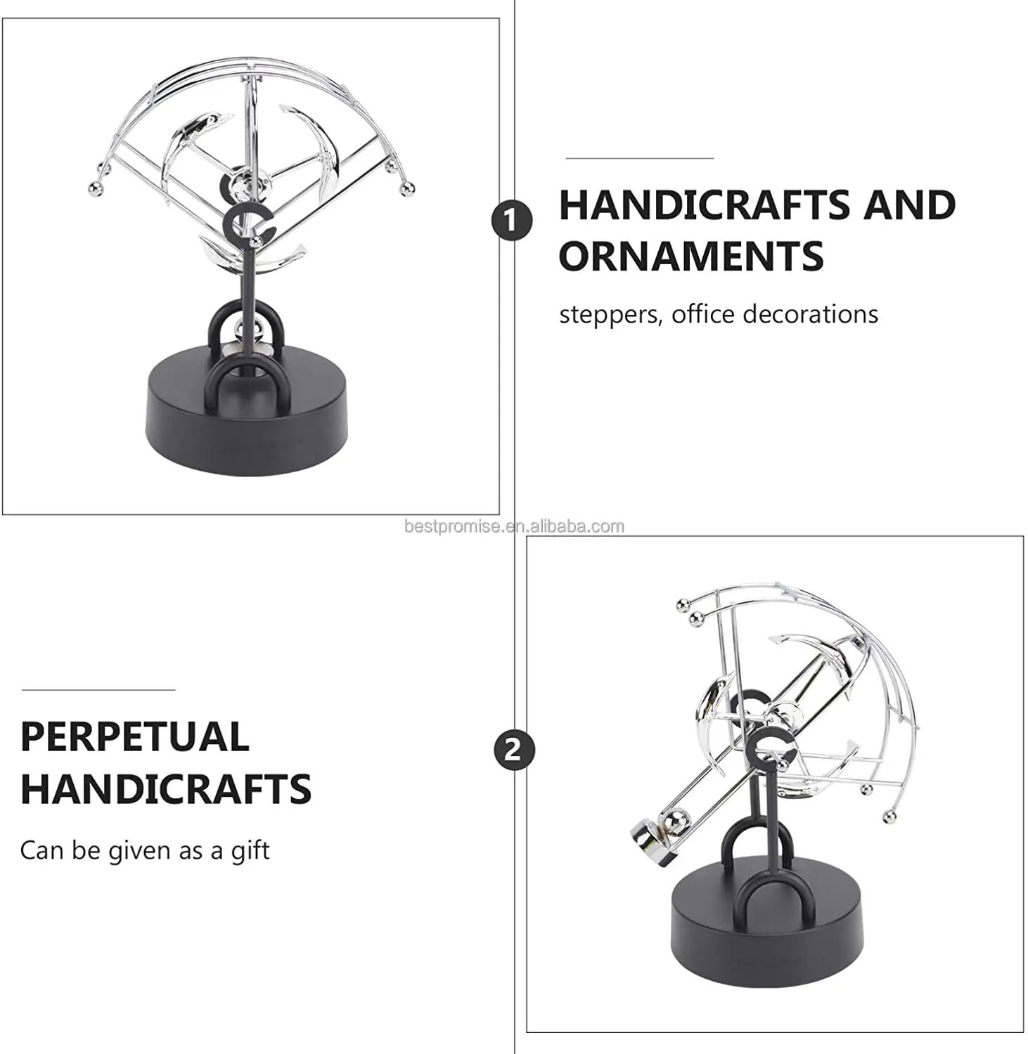 Magnetic Executive Office Home Decor Perpetual Motion Desk Sculpture ...