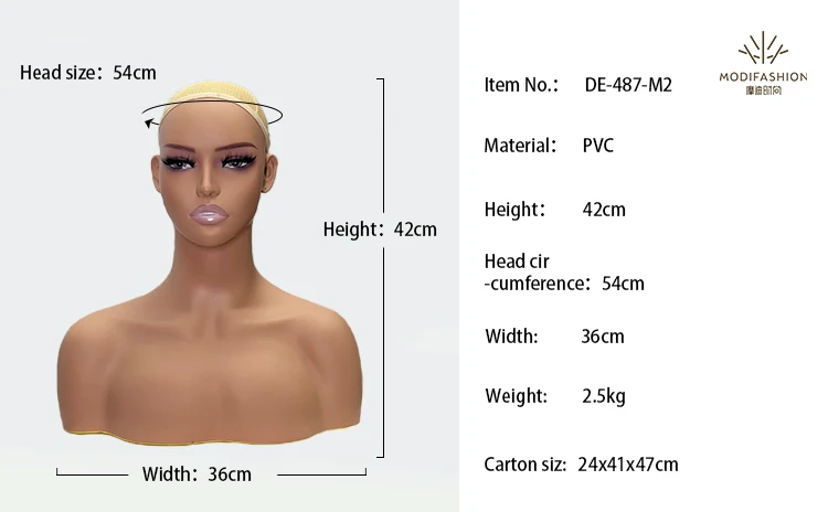 Realistic Female Mannequin Head With Shoulders Display Manikin Head ...