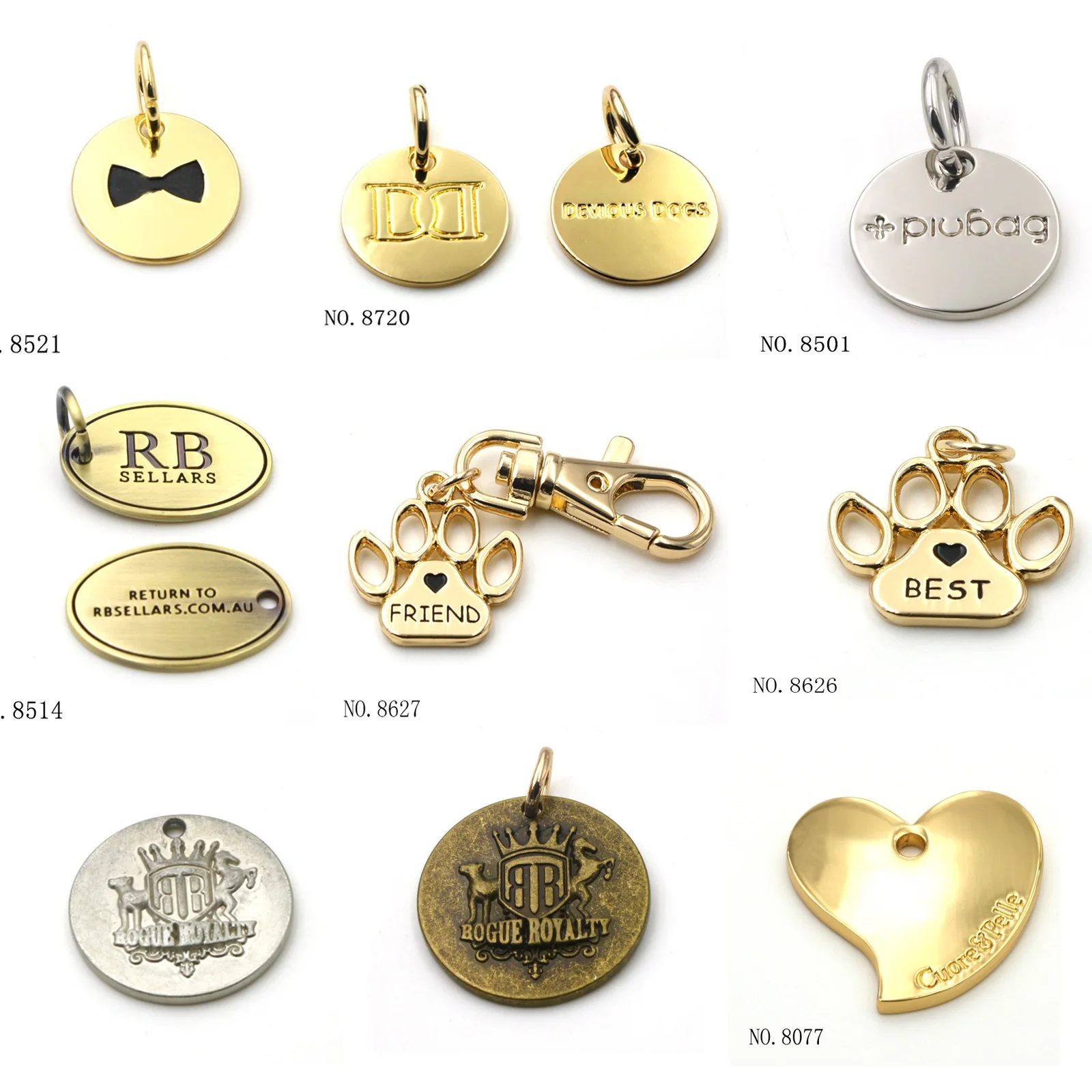 28mm Flower Epoxy Plate Custom Garment Bag Accessories Metal Brand Name ...