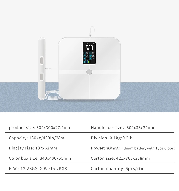 8 Electrodes Sensor Body Fat Scales Fitdays App 24 User Data Record Smart Connected Scale - Buy ...