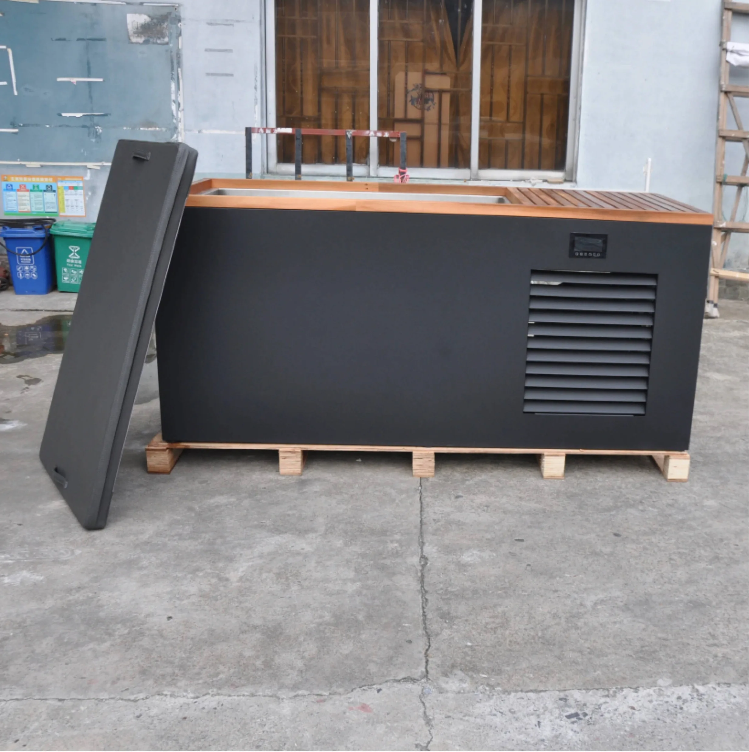 Stainless Steel 1 Person Outdoor Ice Bath Cold Plunge Bathtub With ...