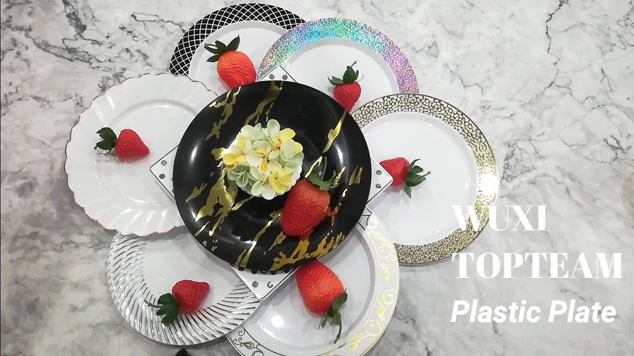 7.5'' Plastic Disposable Plate With Silver Lace Rim - Buy Plastic ...