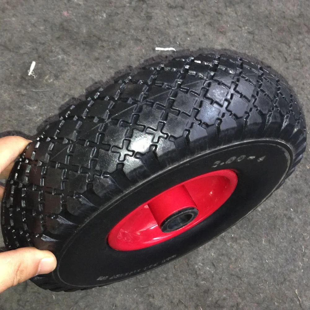 10 Inch PU Foam Wheel - Durable, Flat Free Trolley Tire