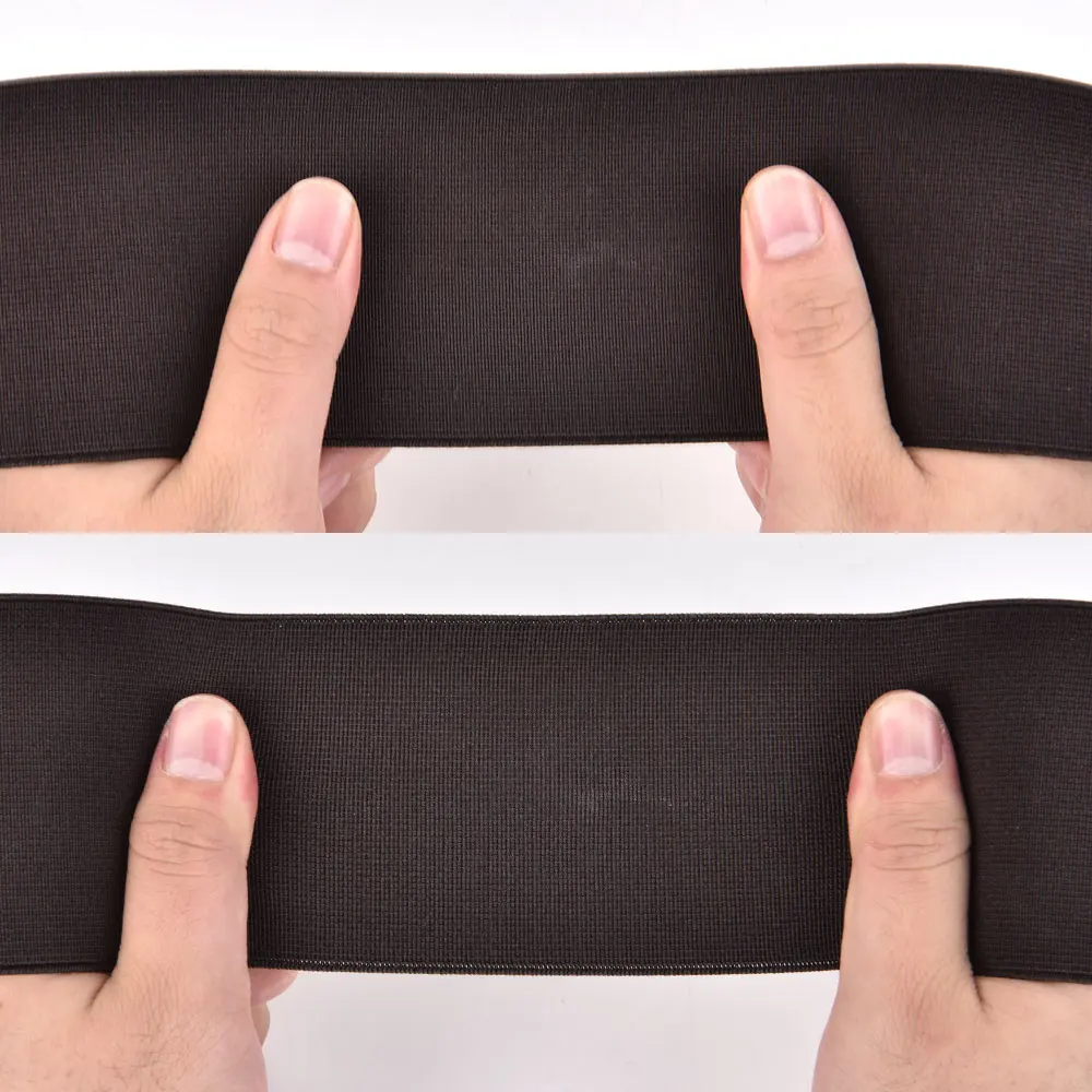 High Elasticity 70mm Black Woven Elastic Tape Roll - Buy Woven Elastic ...