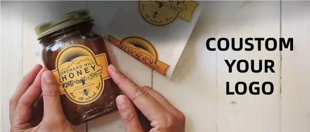 Custom Logo Circle Packaging Sticker Printing Vinyl Waterproof Food ...