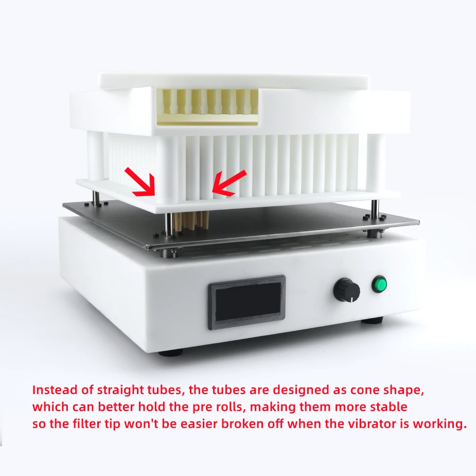 Automatic Electric Vibrating Device 84mm 109mm Rolled Cone Smart Filler ...