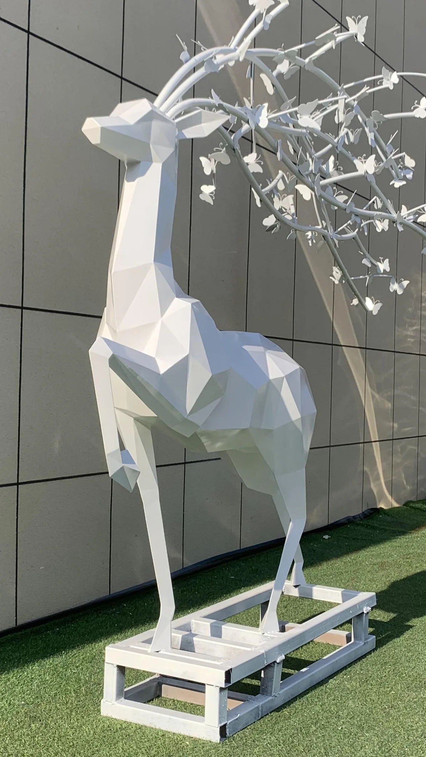 City Shopping Mall Square Park Campus Large Stainless Steel Art Modern ...