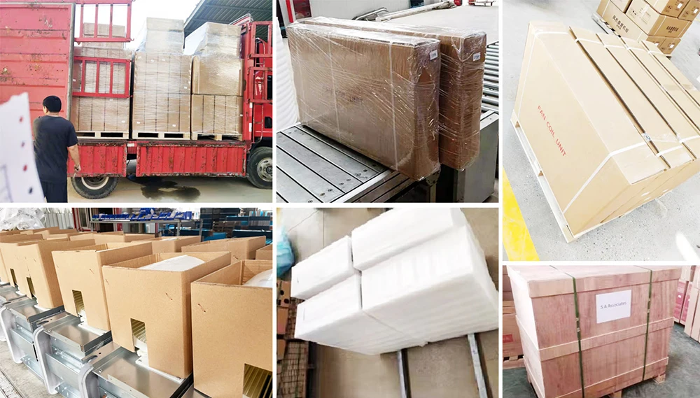 Chilled Water Fancoil 220v Ceiling Concealed Ducted Type Hydronic Small ...