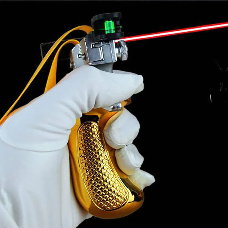 Resin Slingshot With Laser Light Sight Level Outdoor Hunting Shooting ...