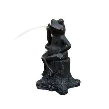 Outdoor Water Feature Pond Spitter Frog Polyresin Fountain With ...