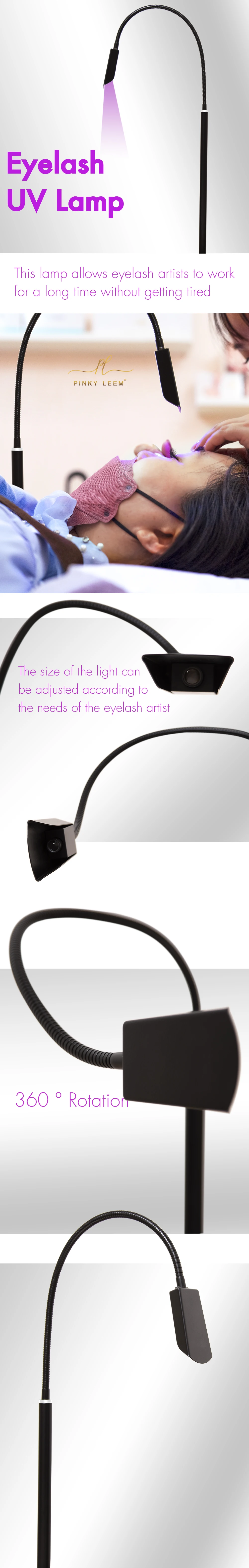 Pinky Leem Eyelash Extensions Tools Kit Beauty Salon Uv Light Lash ...